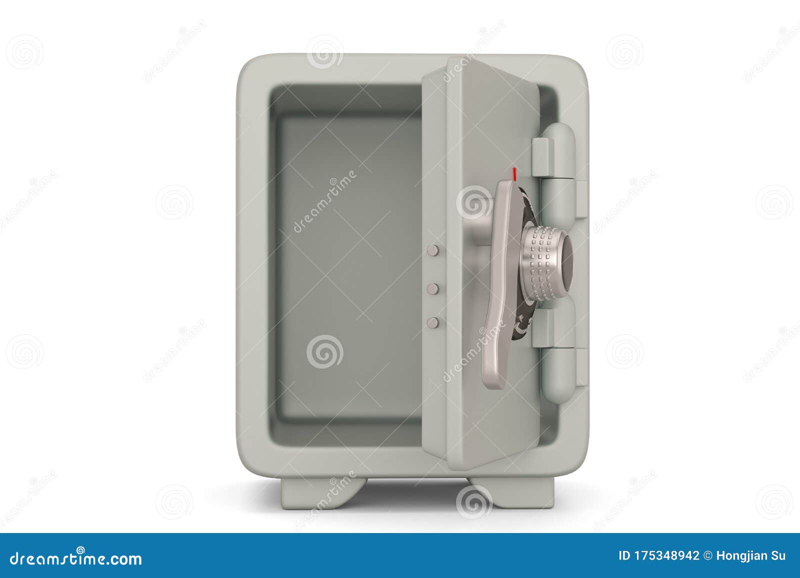 Grey Blue Safe Box Isolated on White Background. 3D Illustration Stock ...