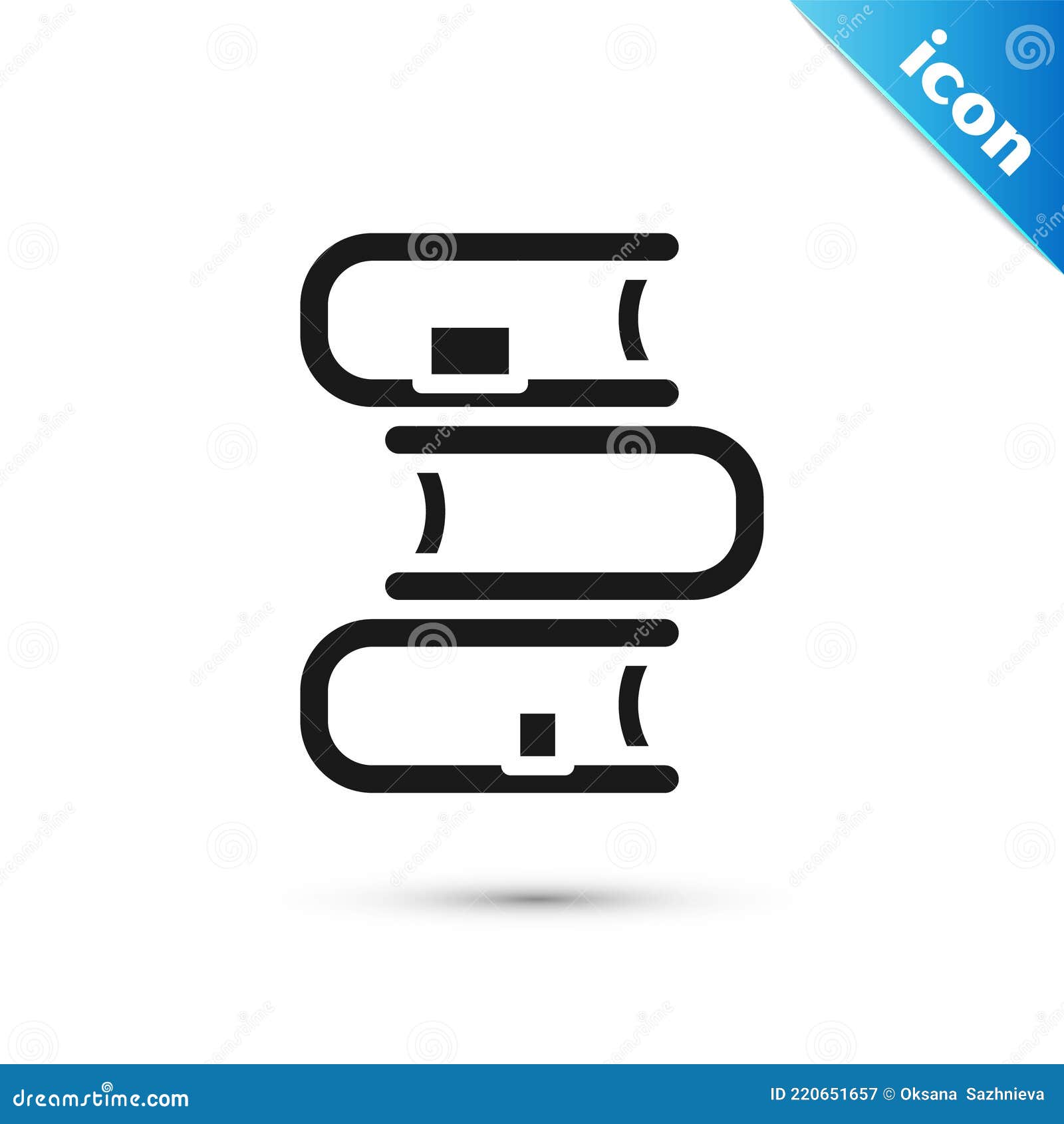 Grey Book Icon Isolated on White Background. Vector Stock Vector ...