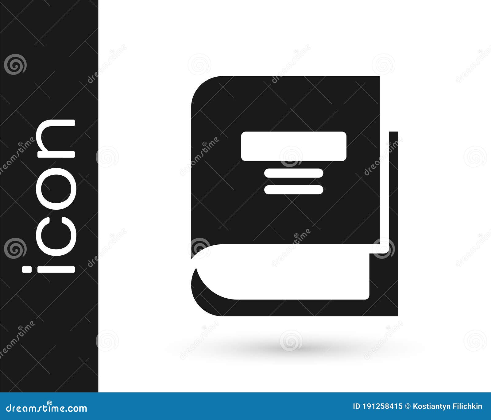 Grey Book Icon Isolated on White Background. Vector Illustration Stock ...