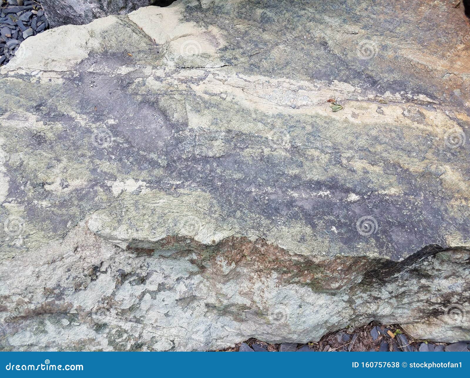 Grey Boulder or Rock or Stone with Patches Stock Photo - Image of ...