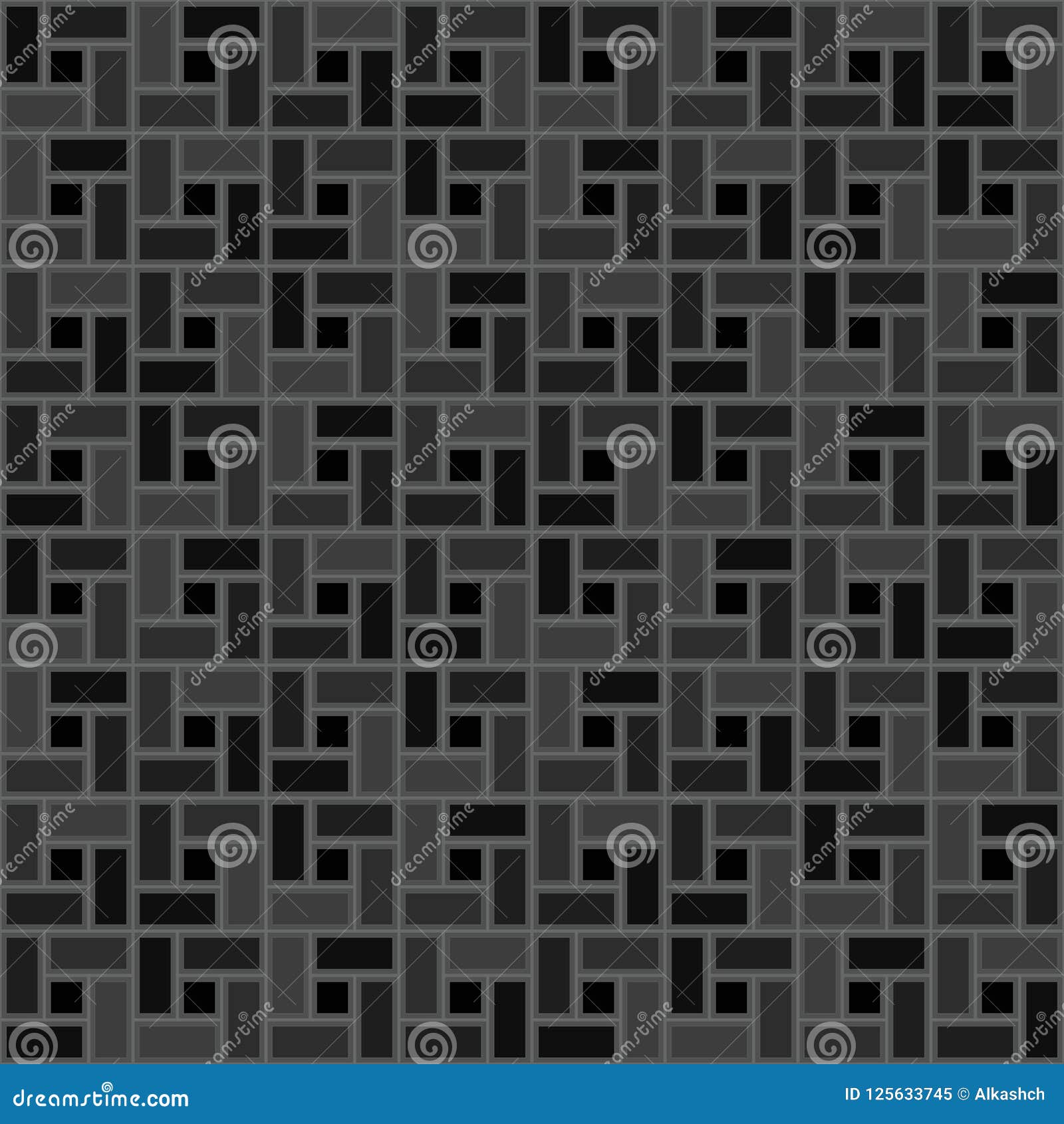 Grey Brick Spiral Tile Clockwise Texture Seamless Pattern Stock Vector ...