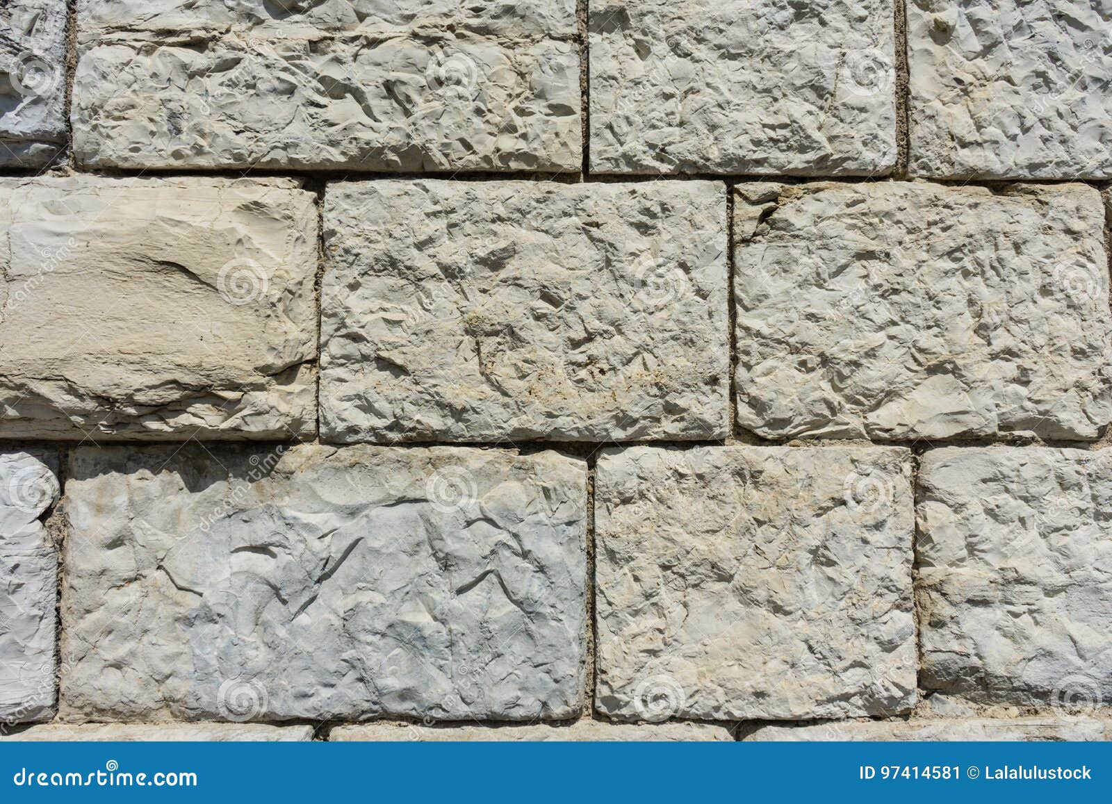 Grey Brick Wall with Big Stones Stock Image - Image of abstract, macro ...