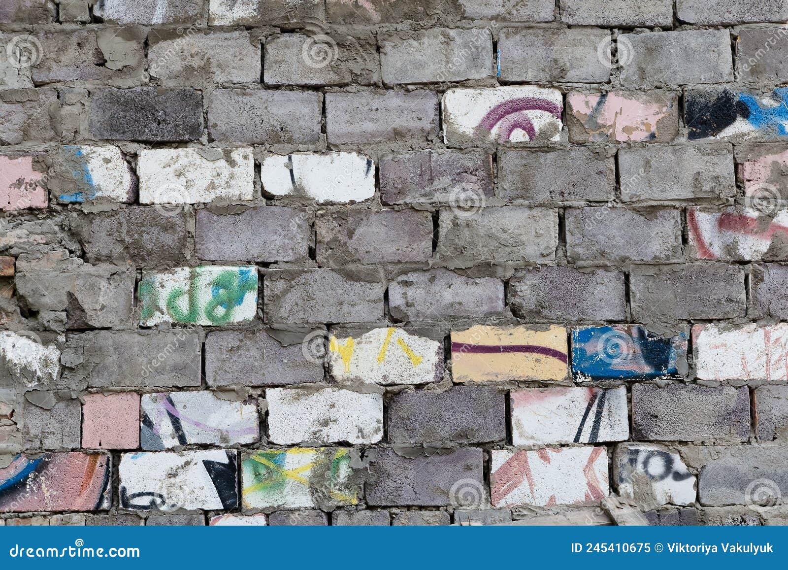 Grey Brick Wall for Design and Lettering Stock Image - Image of wall ...