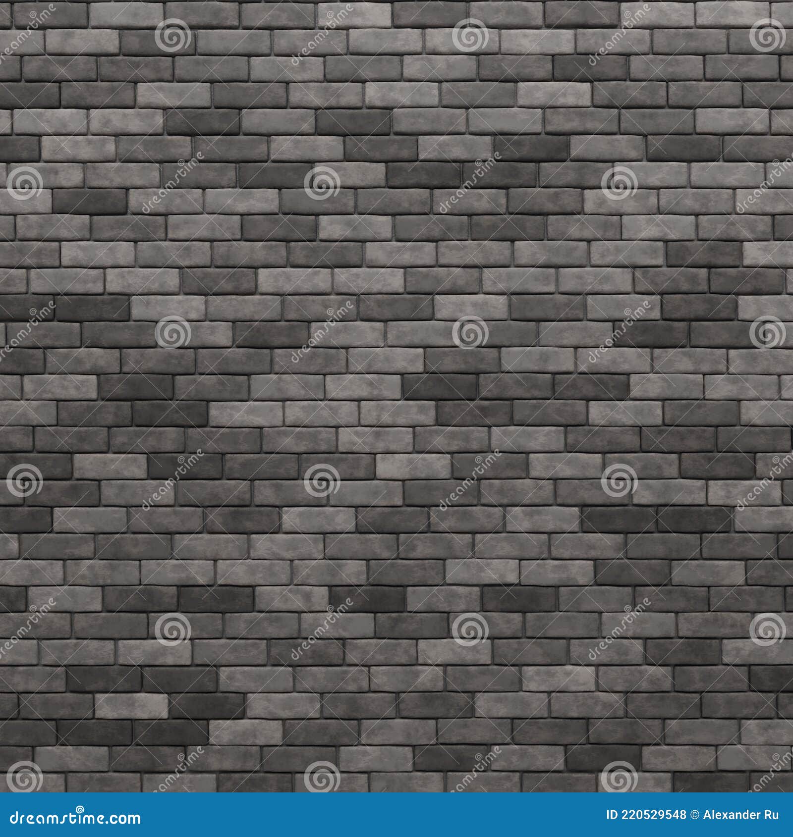 Grey Brick Wall Texture Background. 3D Rendered Stock Illustration ...