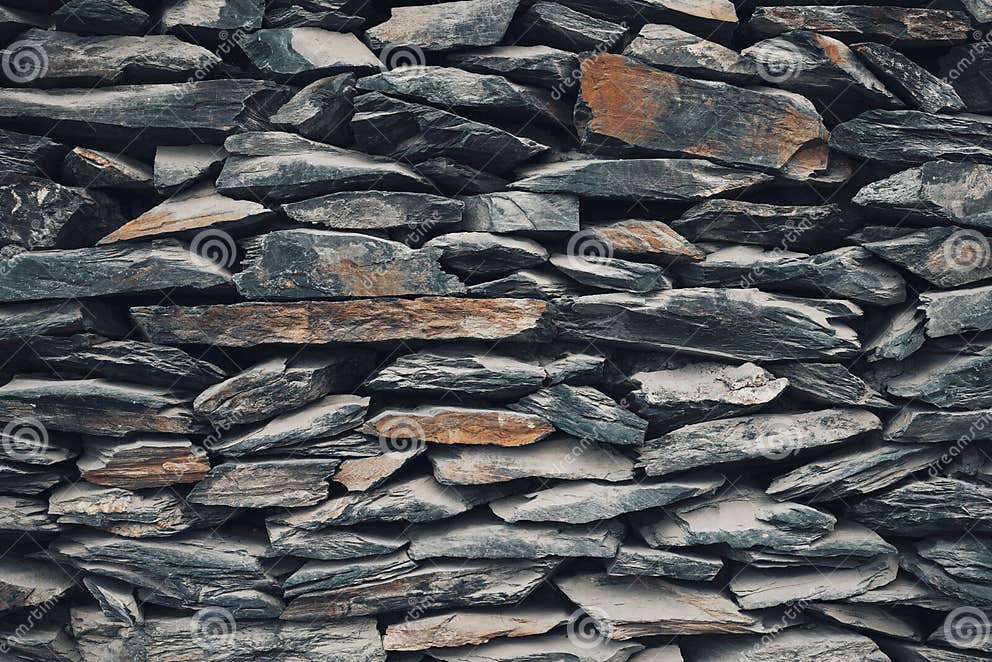 Grey Bricks Slate Texture Background . Slate Wall Texture Stock Photo ...