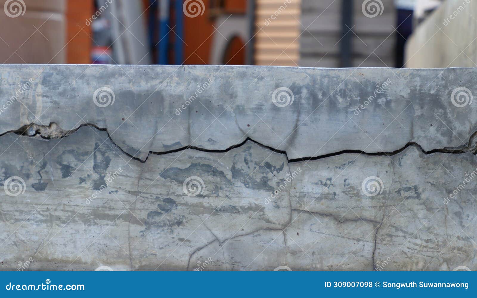 Grey Broken Concrete Wall Texture Background Stock Photo - Image of ...