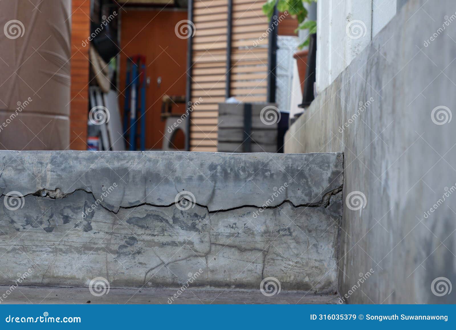 Grey Broken Concrete Wall Texture Background Stock Image - Image of ...