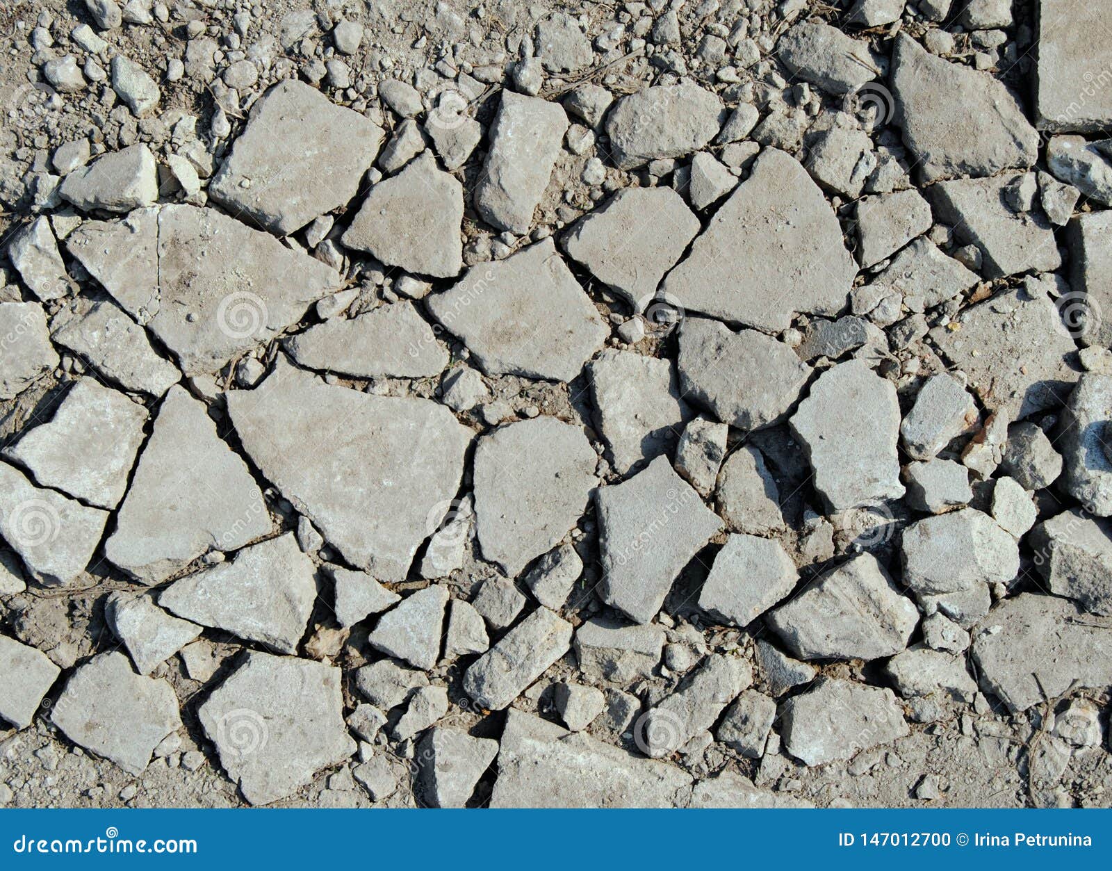 Grey broken stones stock photo. Image of rough, damage - 147012700