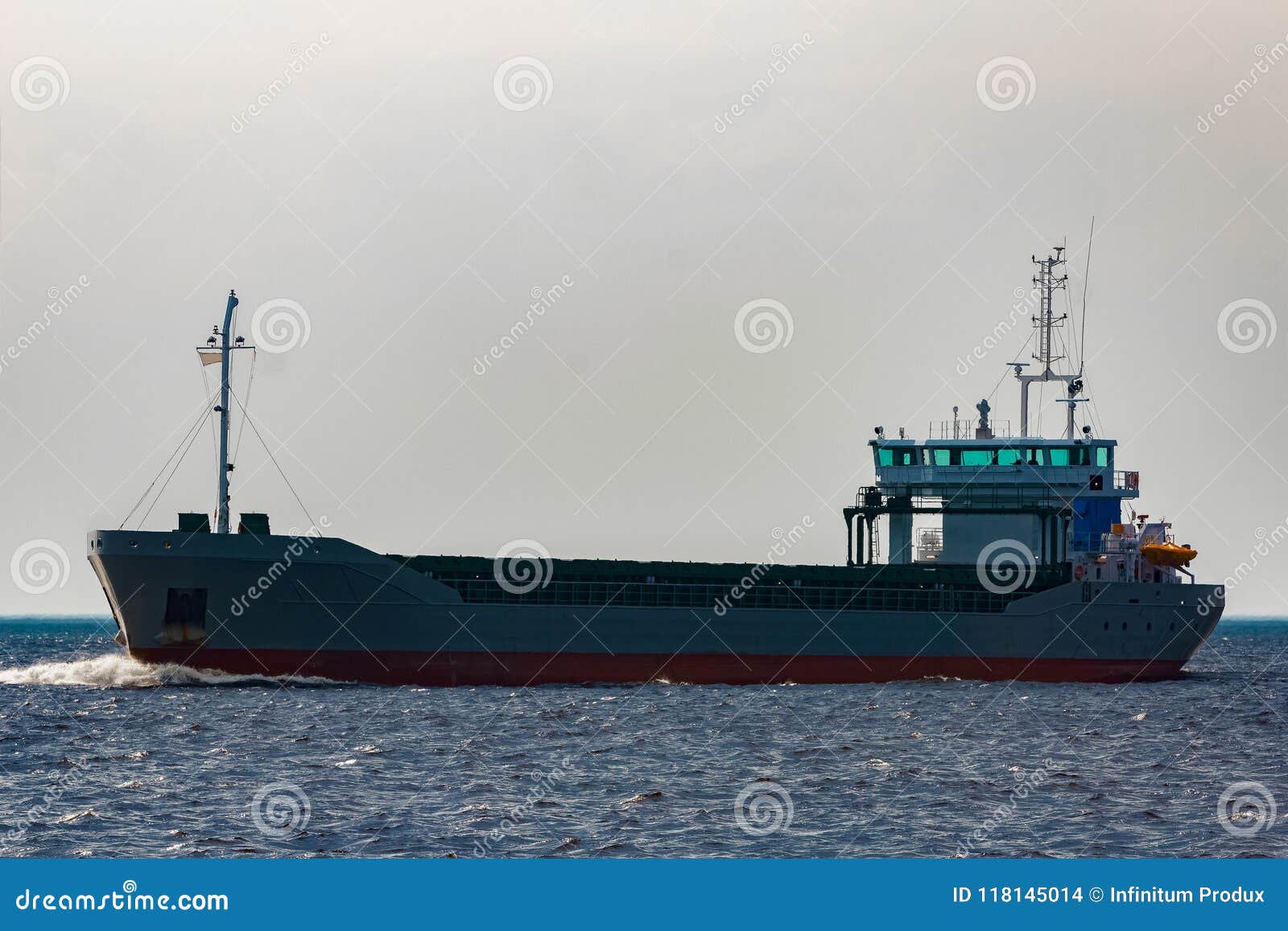 Grey cargo ship stock photo. Image of freight, riga - 118145014