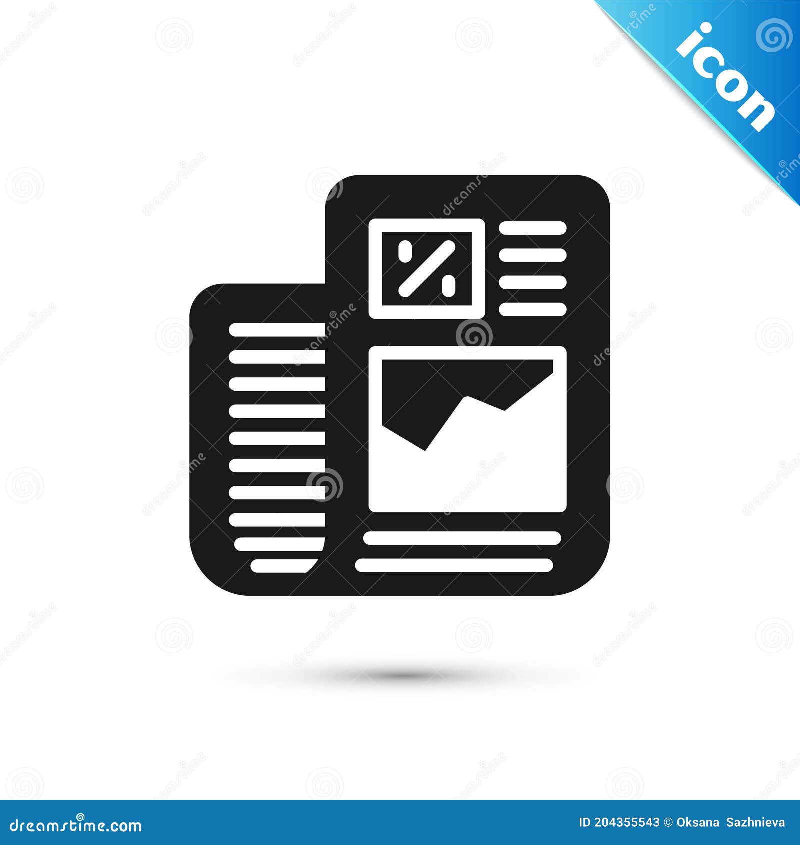 Grey Business Finance Report Icon Isolated on White Background. Audit ...