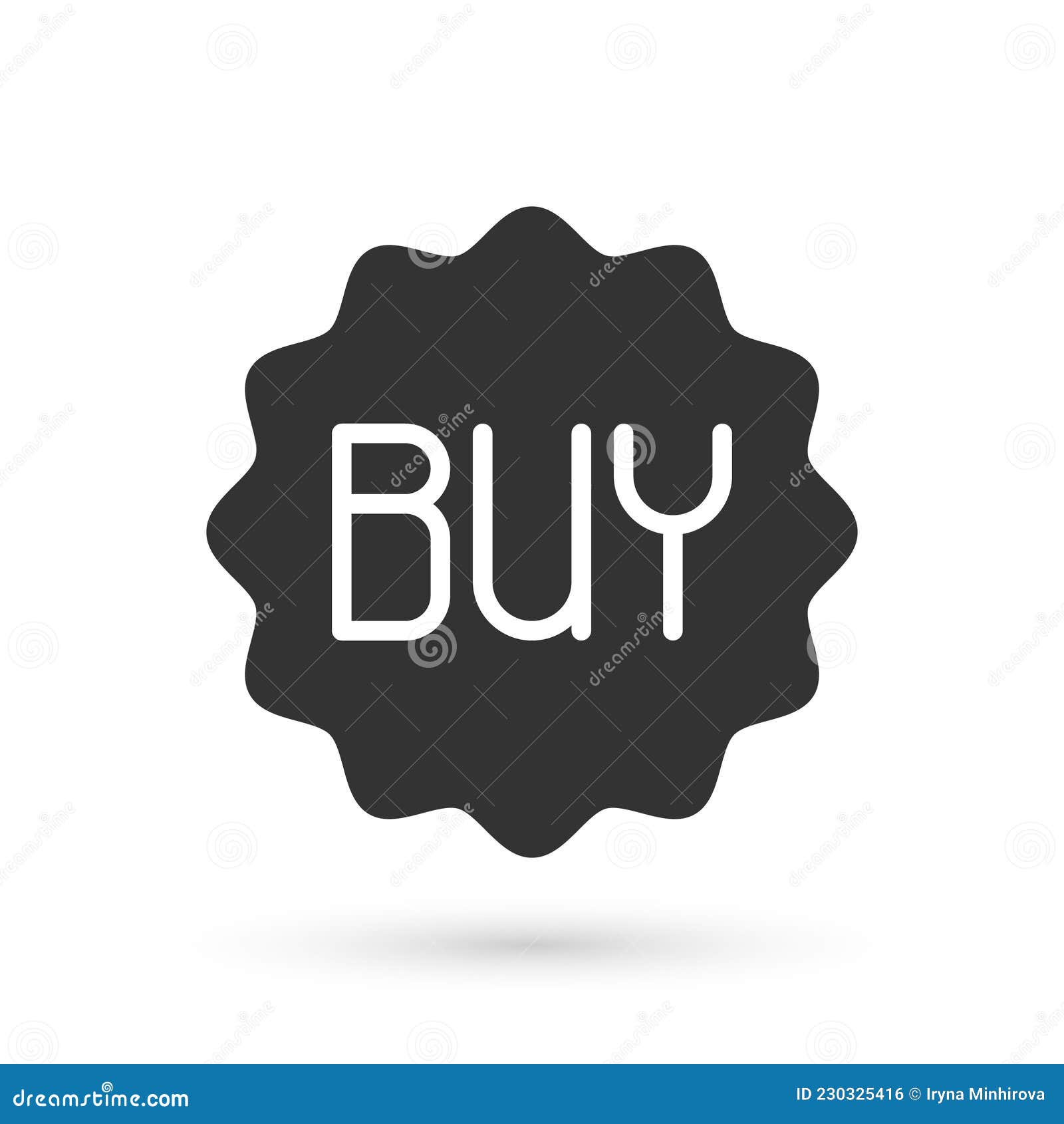 Grey Buy Button Icon Isolated on White Background. Vector Stock Vector ...