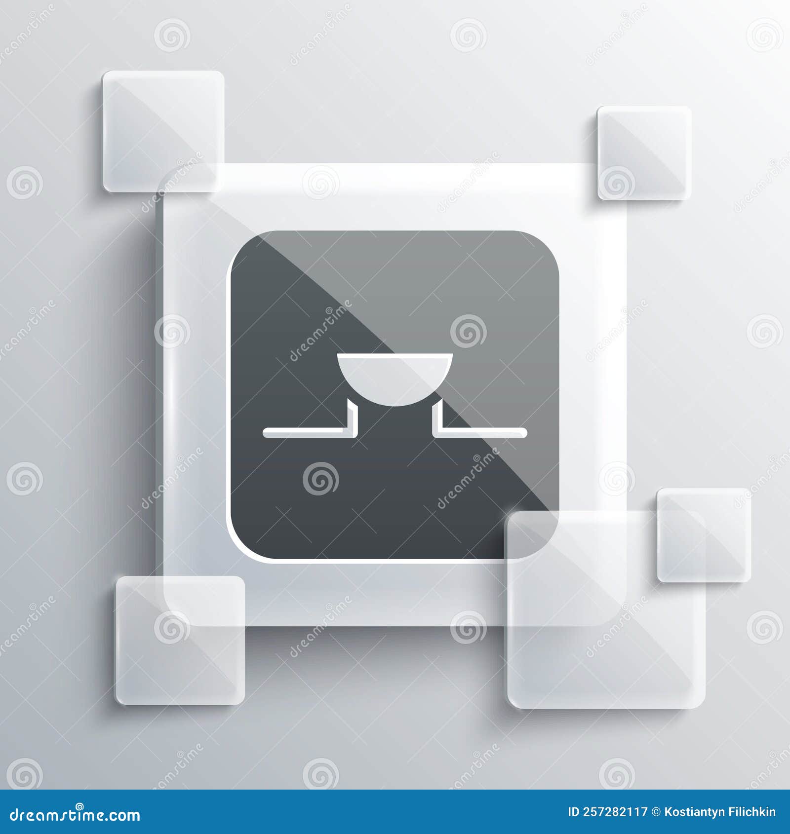 Grey Buzzer in Electronic Circuit Icon Isolated on Grey Background ...