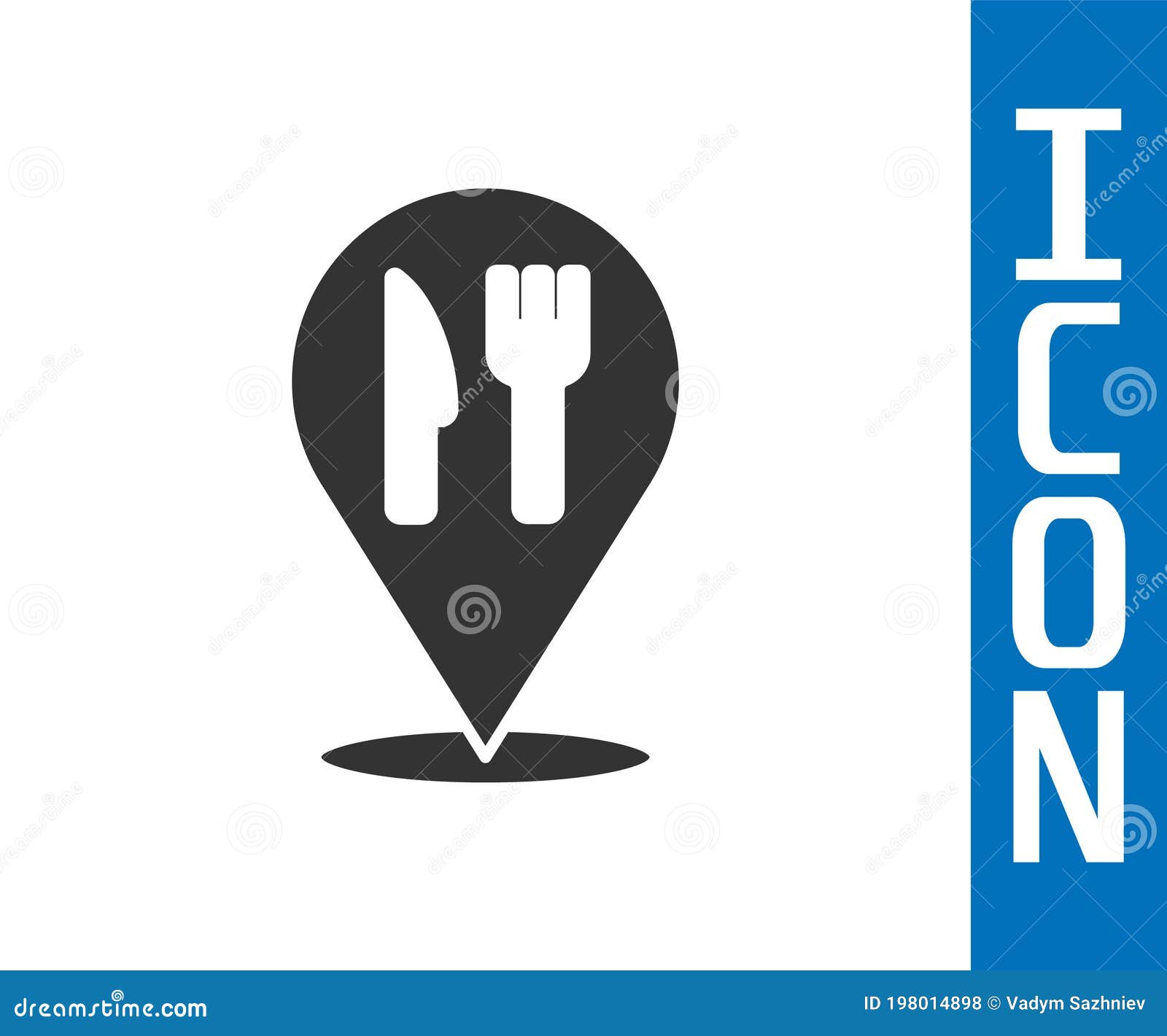 Grey Pinpoint And Map Icon Cartoon Vector | CartoonDealer.com #194018297