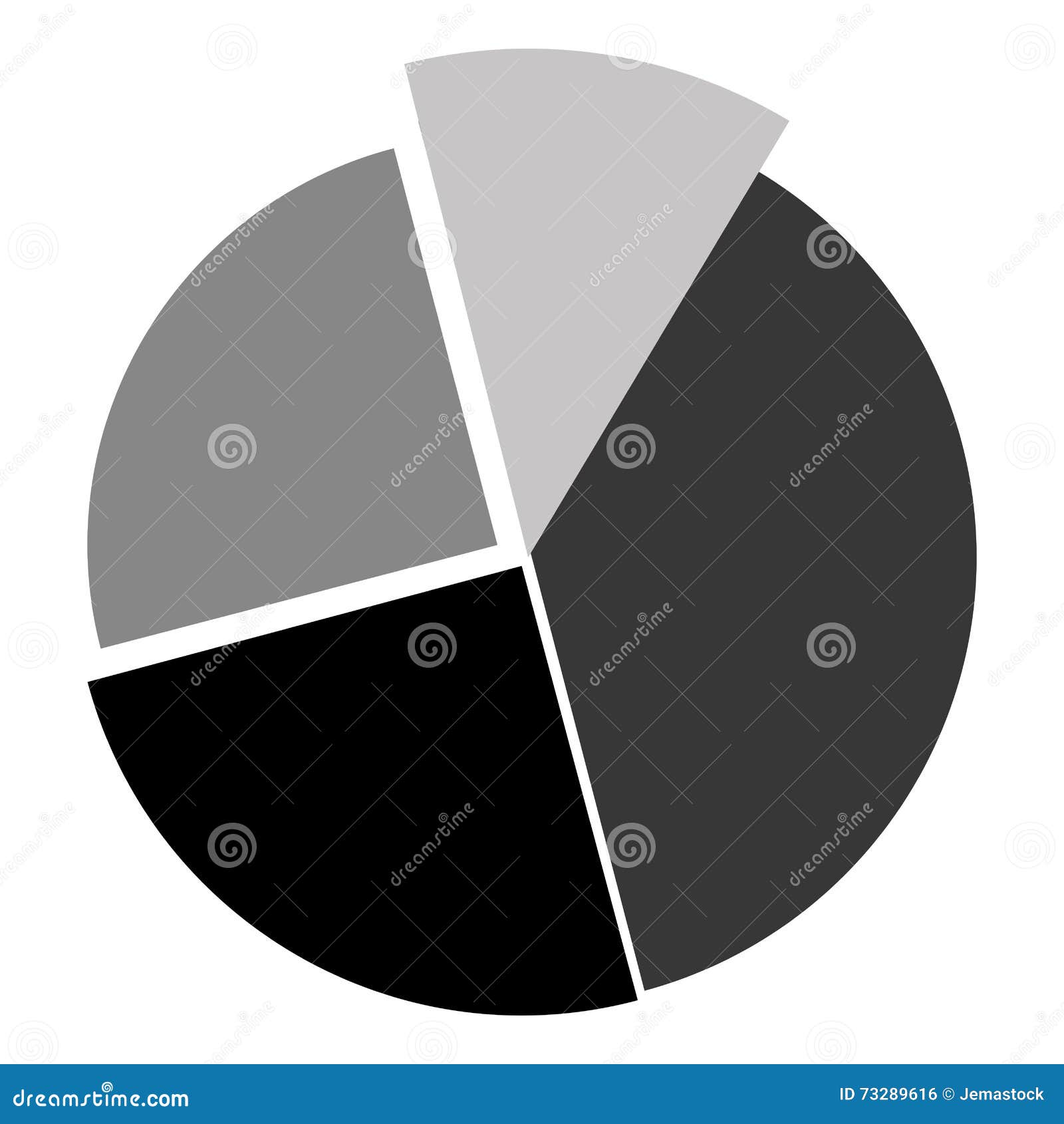 Grey cake diagram stock illustration. Illustration of diagram - 73289616