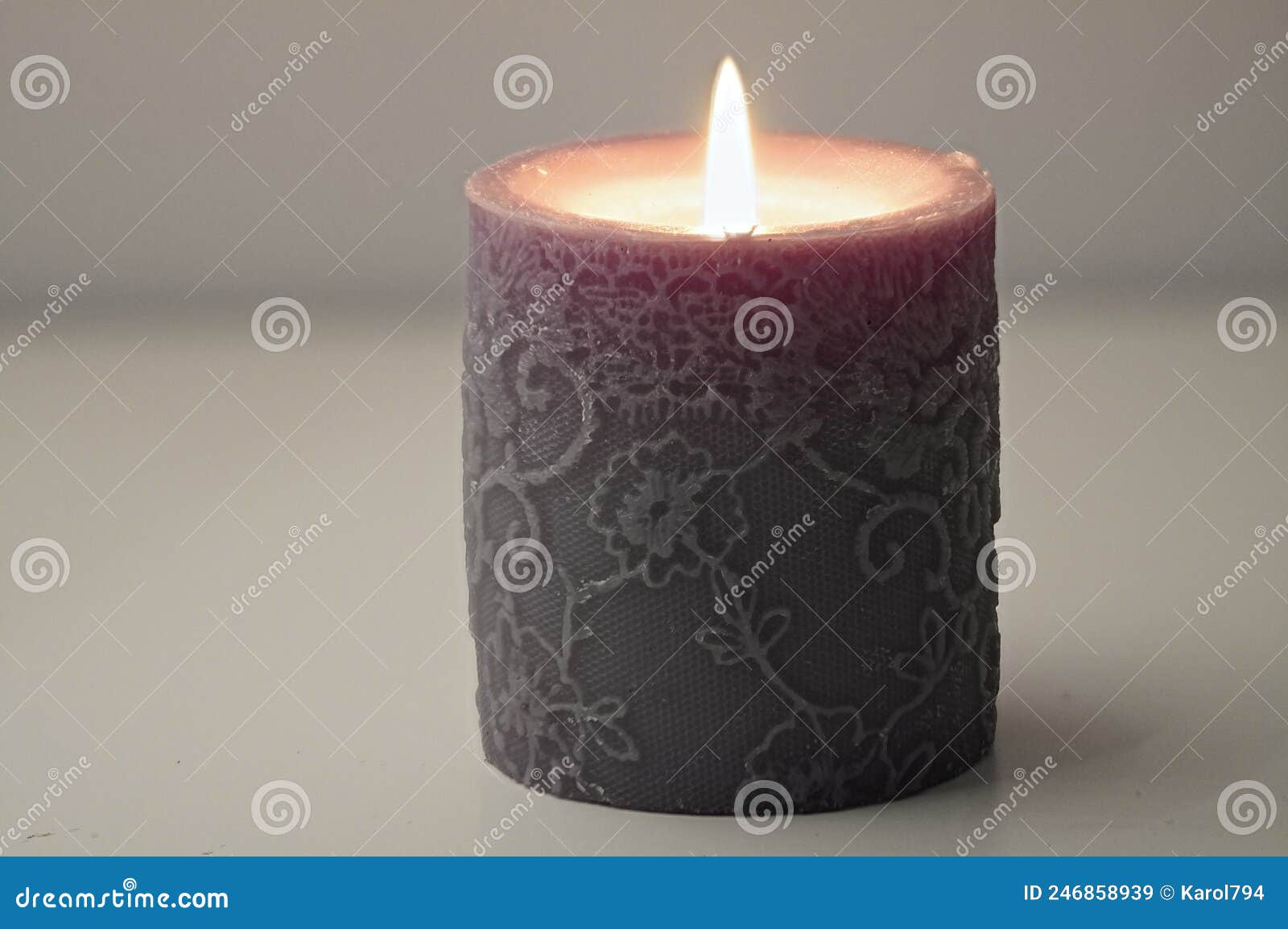 Grey candle stock image. Image of exotic, spiritually - 246858939