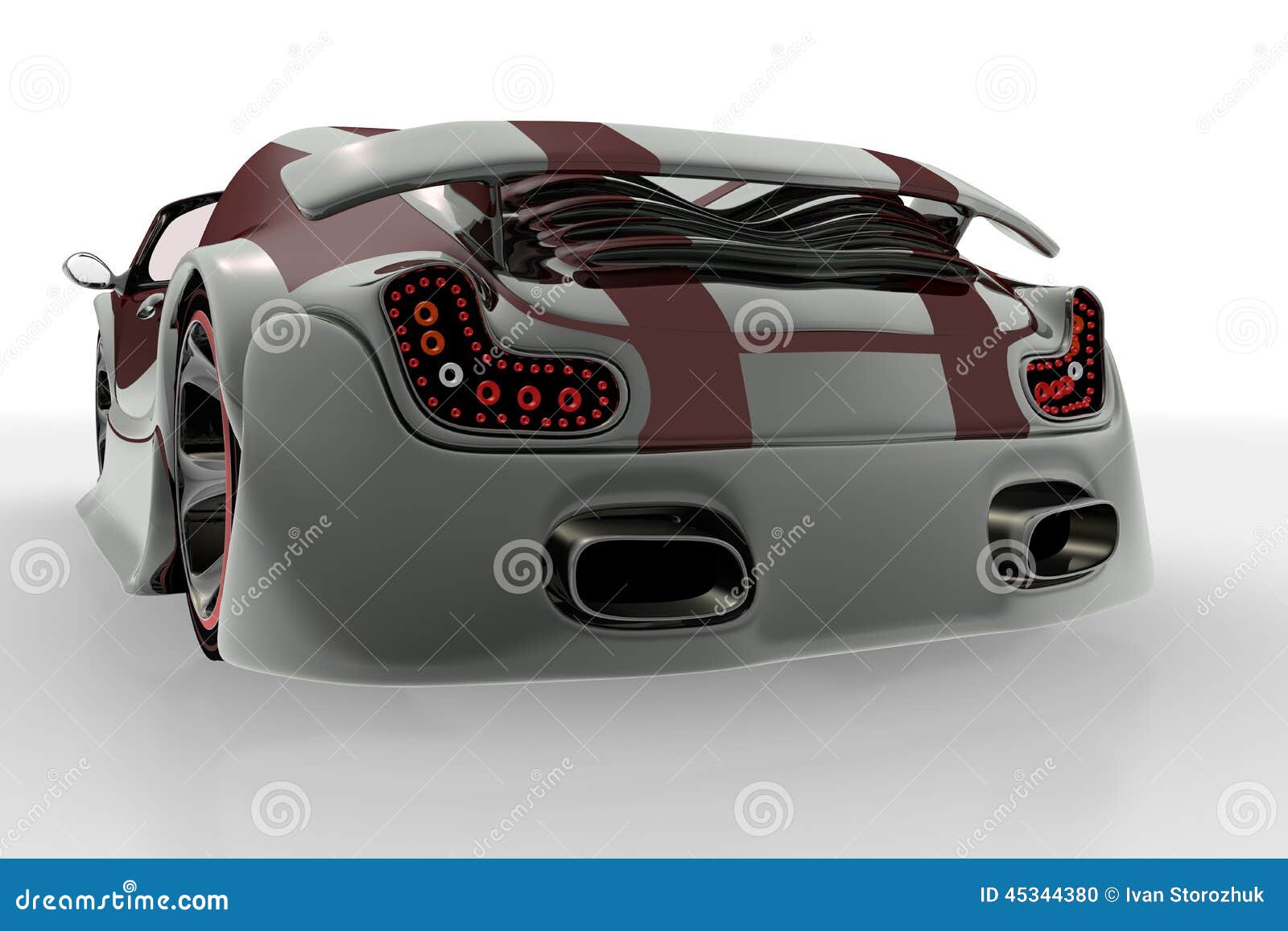 Grey car back stock illustration. Illustration of headlights - 45344380