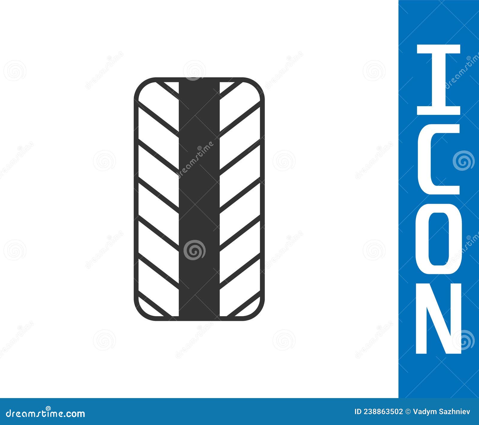 Grey Car Tire Wheel Icon Isolated on White Background. Vector Stock ...