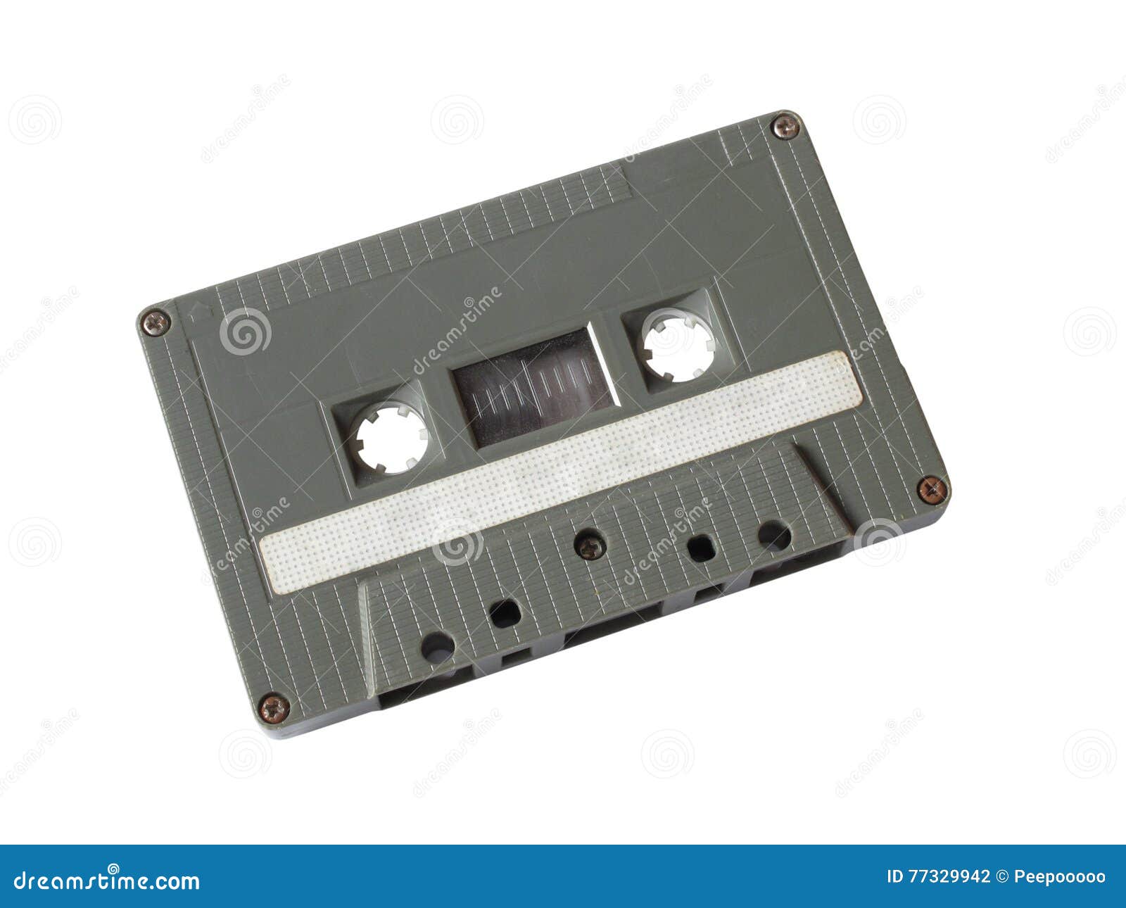 Grey cassette tape stock photo. Image of blank, background - 77329942