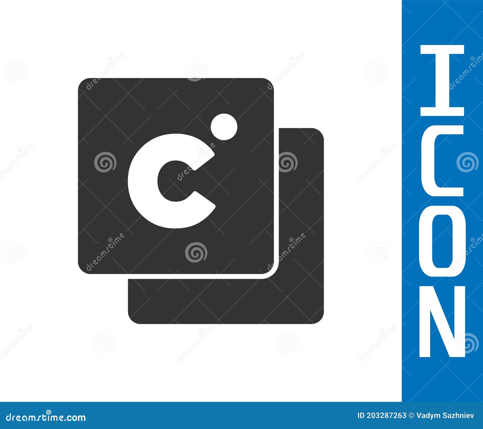 Grey Celsius Icon Isolated on White Background. Vector Stock Vector ...