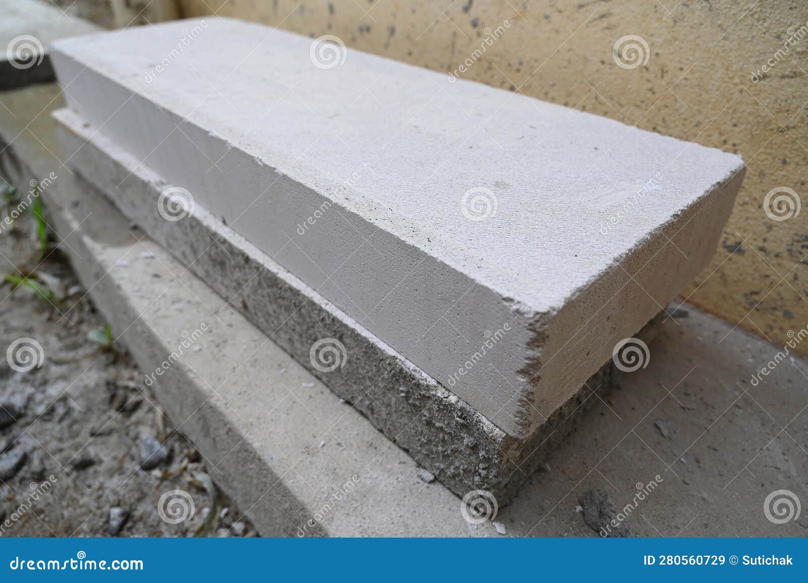 Grey Cement Brick for Construction Industry Stock Image - Image of ...