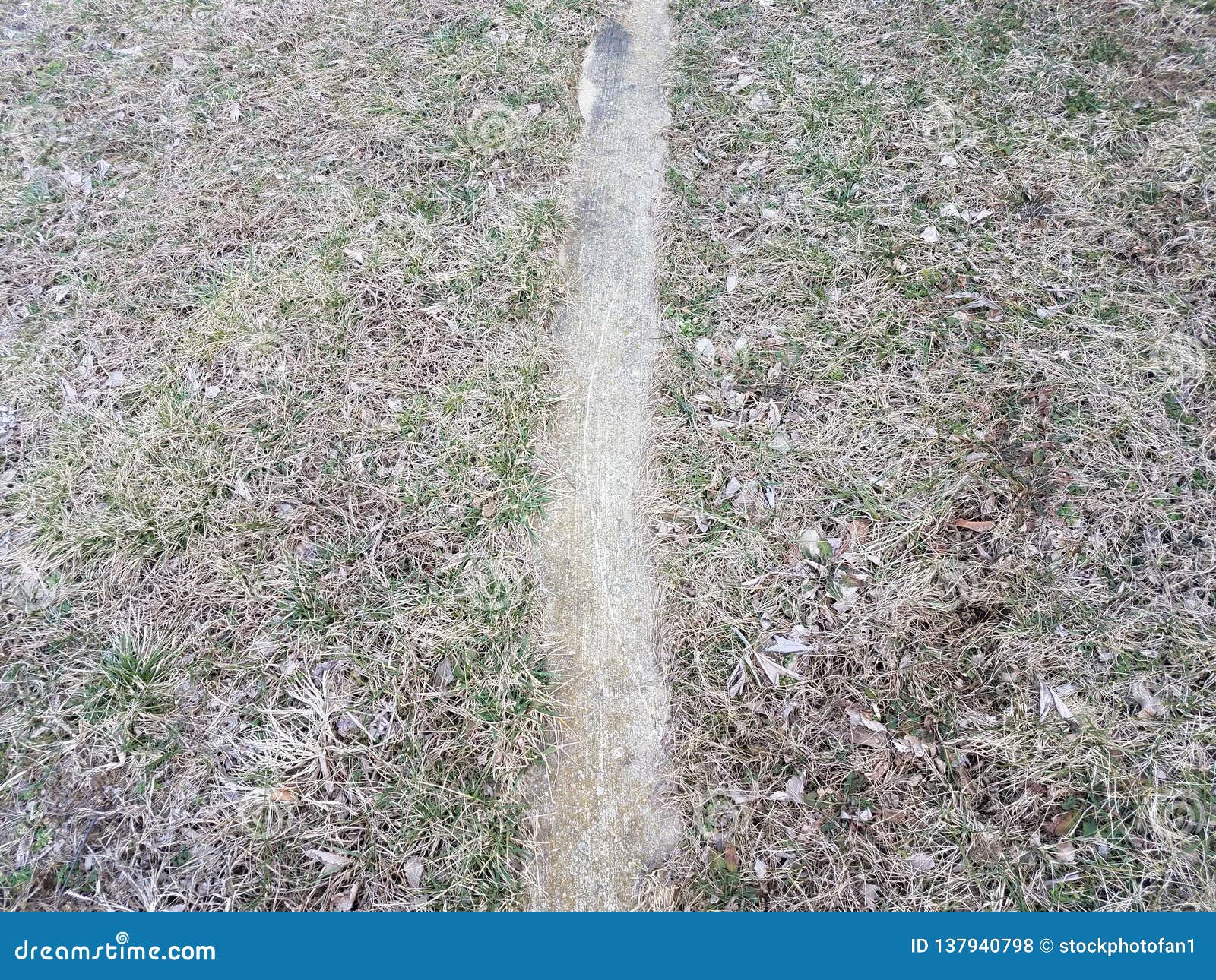 Cement Curb With Chipped Yellow And White Paint Stock Image ...