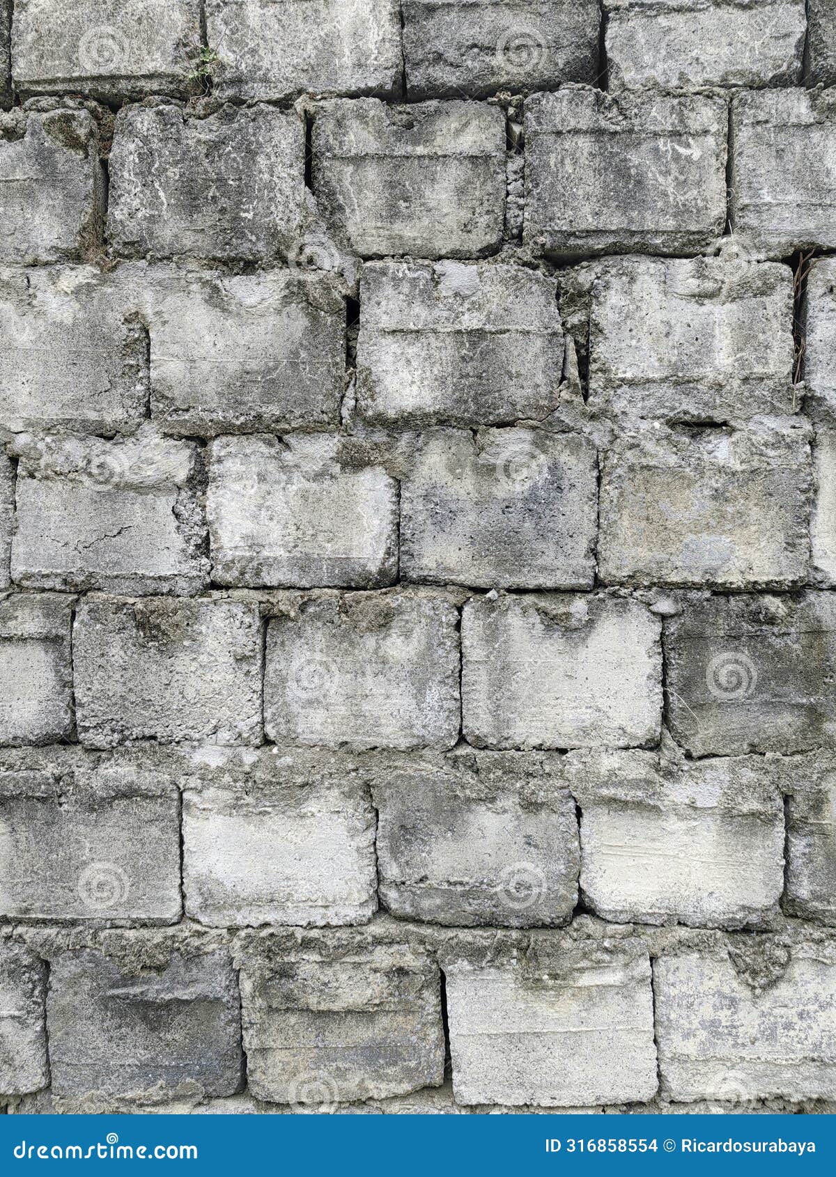 Grey Cement Grunge Brick Wall Background Stock Photo - Image of pattern ...