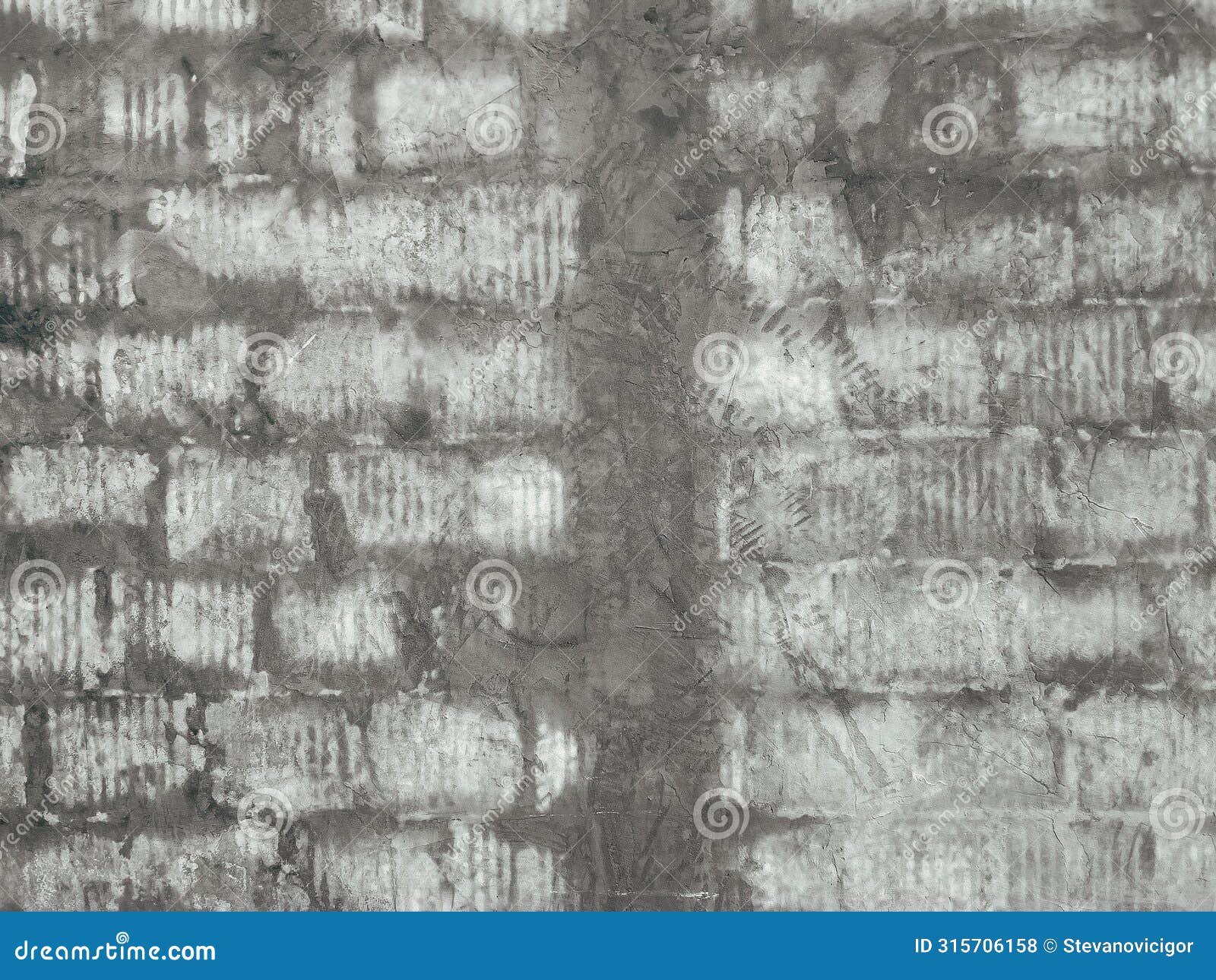 Grey Cement Wall with Block Pattern and Concrete Column Stock Photo ...