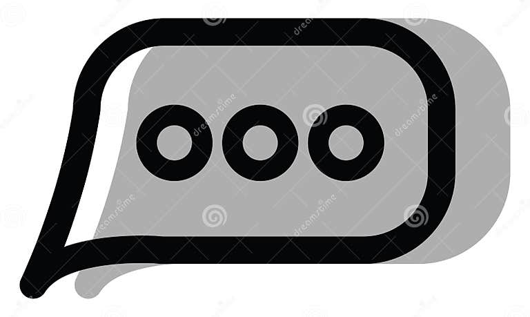 Grey chat cloud, icon stock vector. Illustration of dialog - 259790265