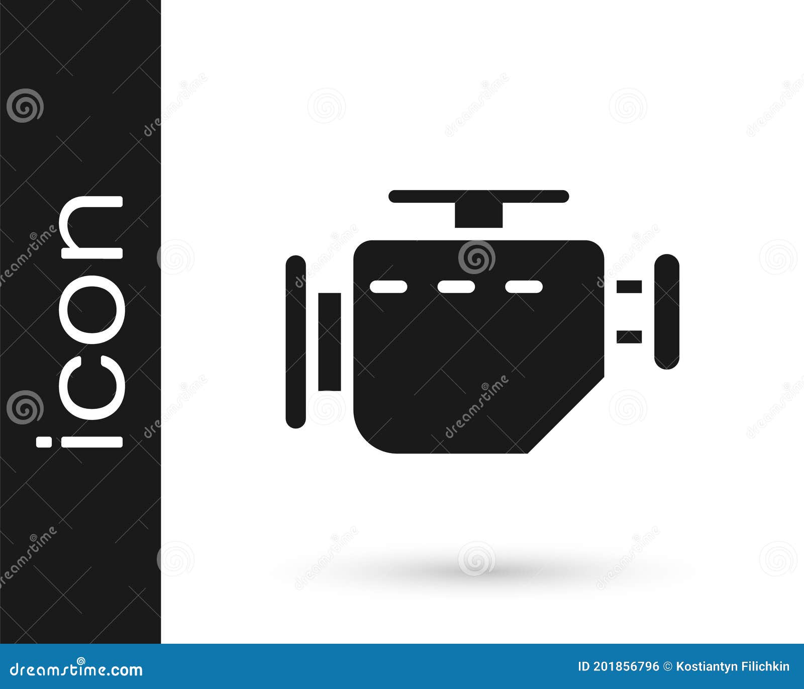 Grey Check Engine Icon Isolated on White Background. Vector ...