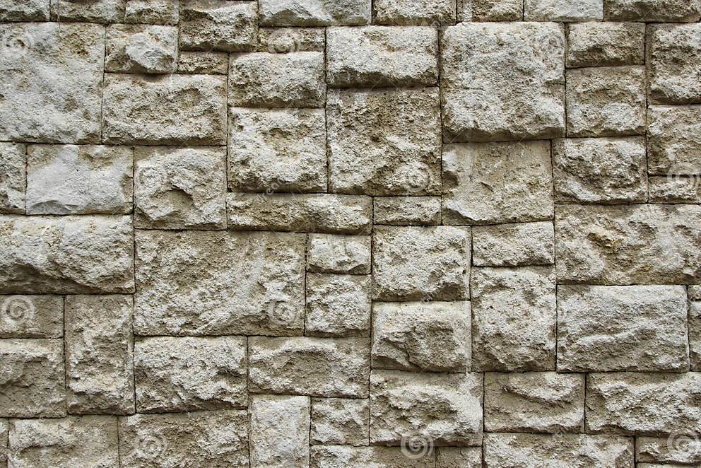 Grey Checkered Pattern Stone Wall Stock Image - Image of gray ...