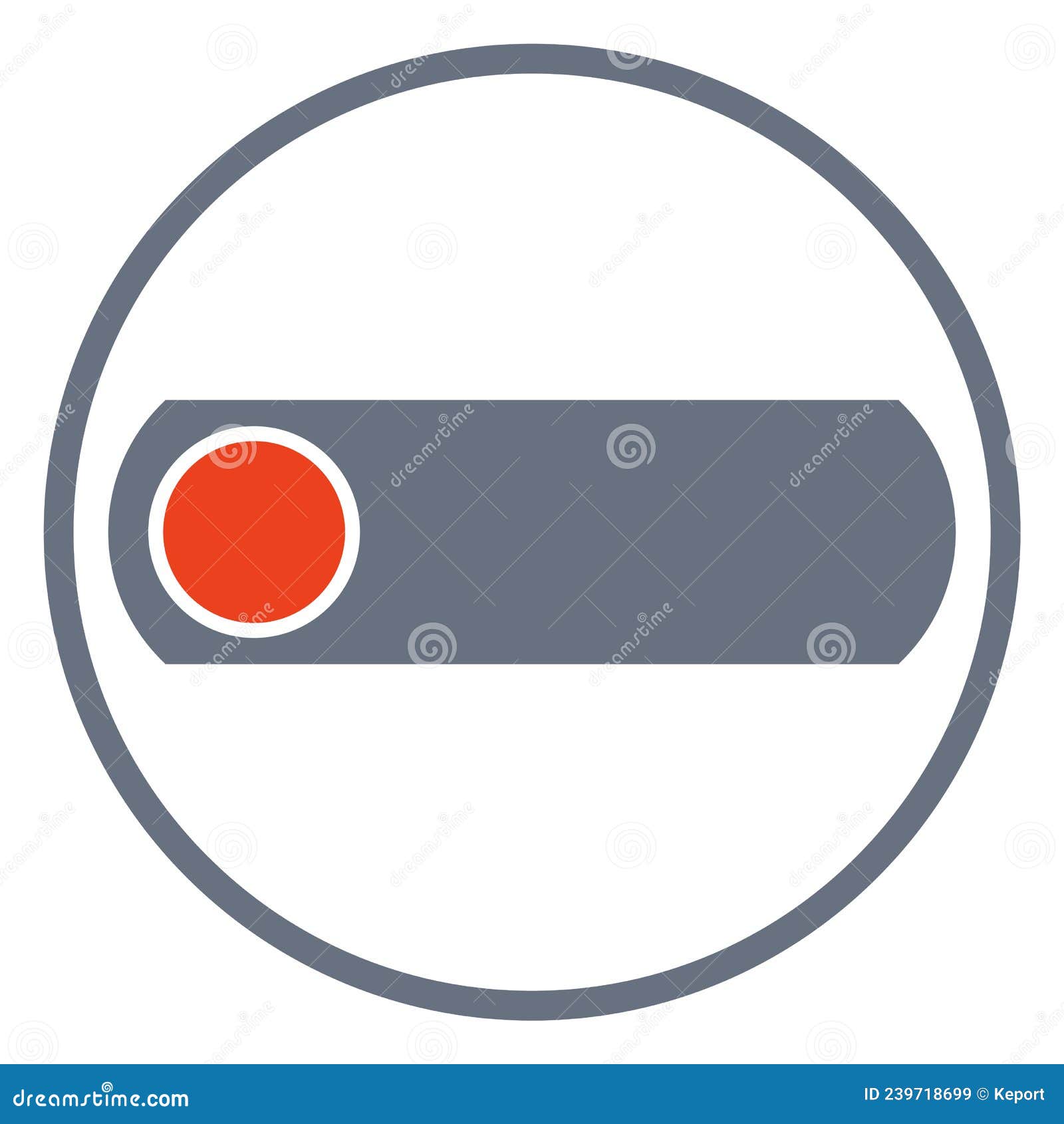 Grey Circle with Red Configuration Symbol Stock Illustration ...