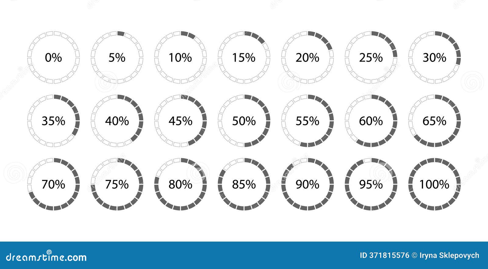 Ring Section Template. Circular Structure Chart Divided Into Multicolor ...