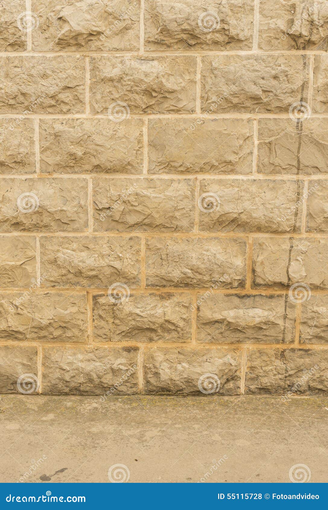 Grey Clinker Wall with Pavement Stock Photo - Image of backdrop ...