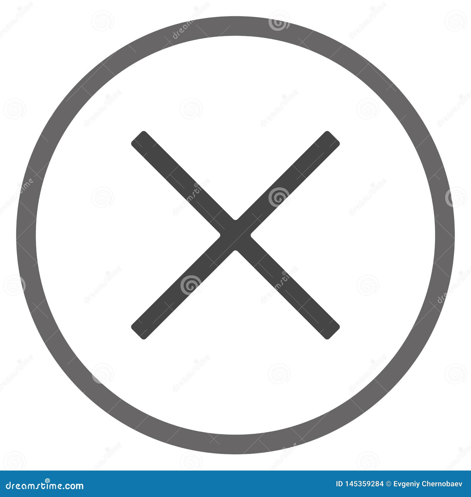 Grey Close Window Icon. Close Menu Sign Vector Eps10 on White ...