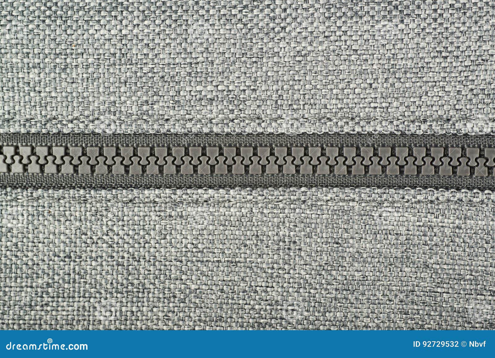 Grey cloth with a zipper stock photo. Image of cloth - 92729532