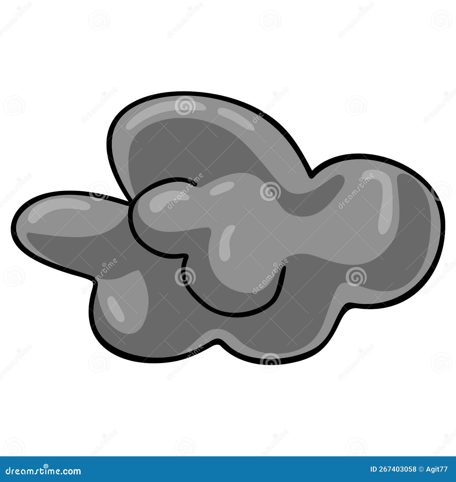 Grey Cloud Dark Cloud Vector Illustration Doodle Drawing Stock Vector ...