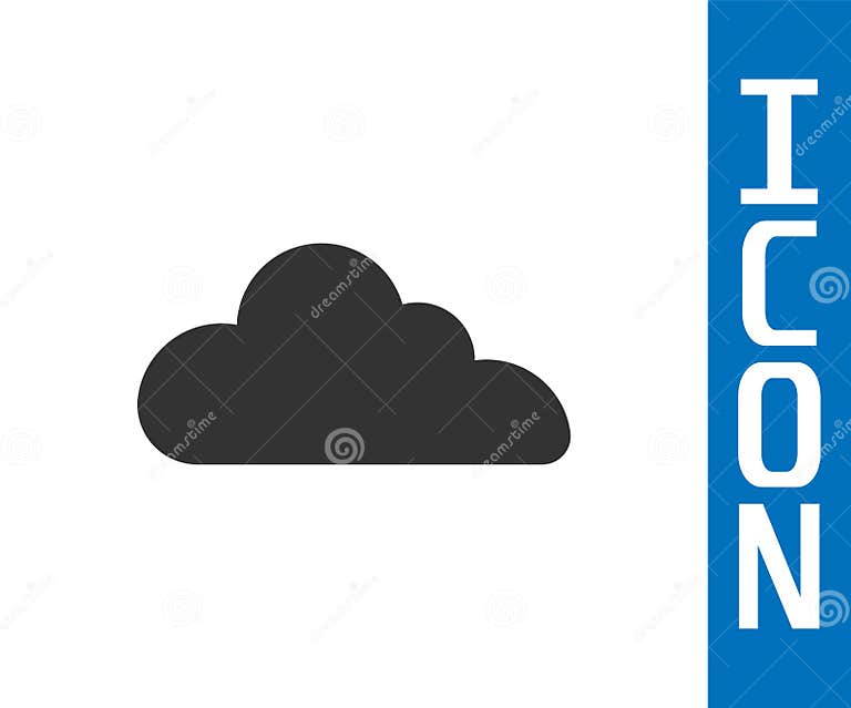 Grey Cloud Icon Isolated on White Background. Vector Stock Vector ...
