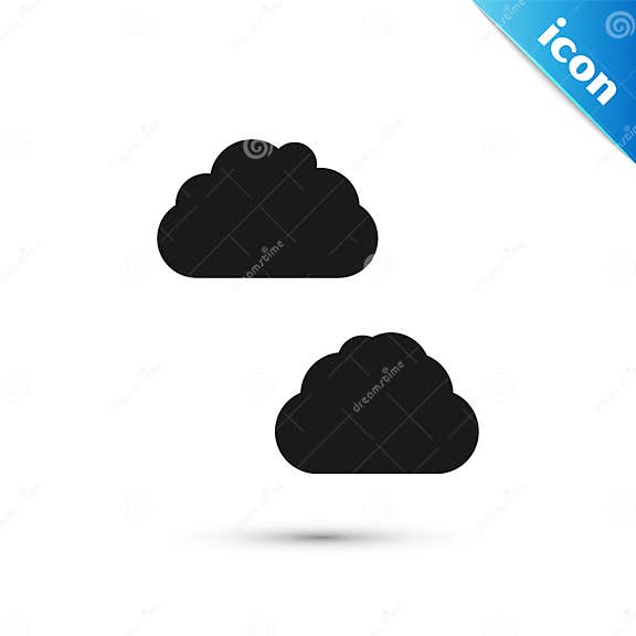 Grey Cloud Icon Isolated on White Background. Vector Stock Vector ...