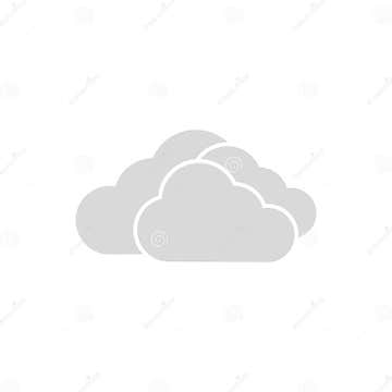 Grey Cloud Icon Vector. Modern Weather Icon Stock Vector - Illustration ...