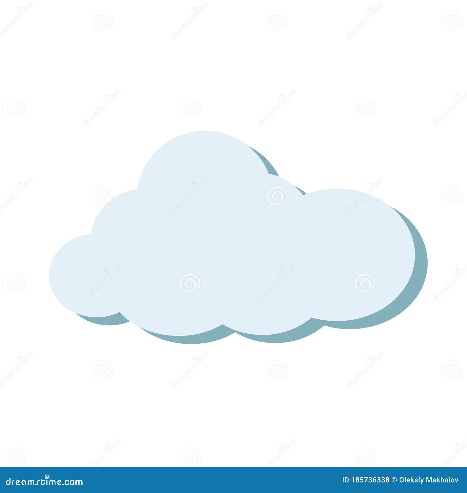 Grey Cloud Icons on Blue Sky for Design Elements, Stock Vector ...