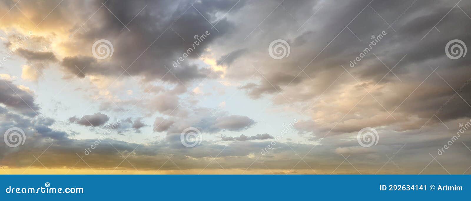 Grey Cloud on Sky, Romantic Idyllic Atmosphere Horizon Landscape ...