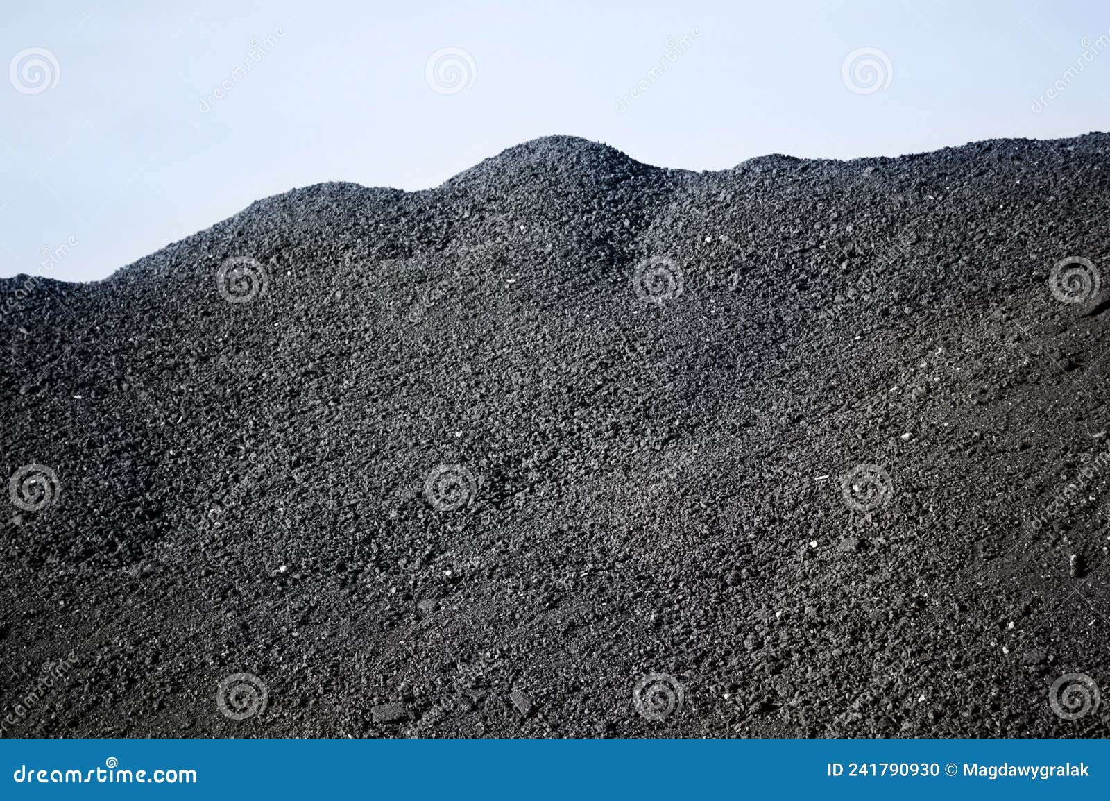 Grey Coal in Front of a Blue Sky. Stock Photo - Image of environmental ...