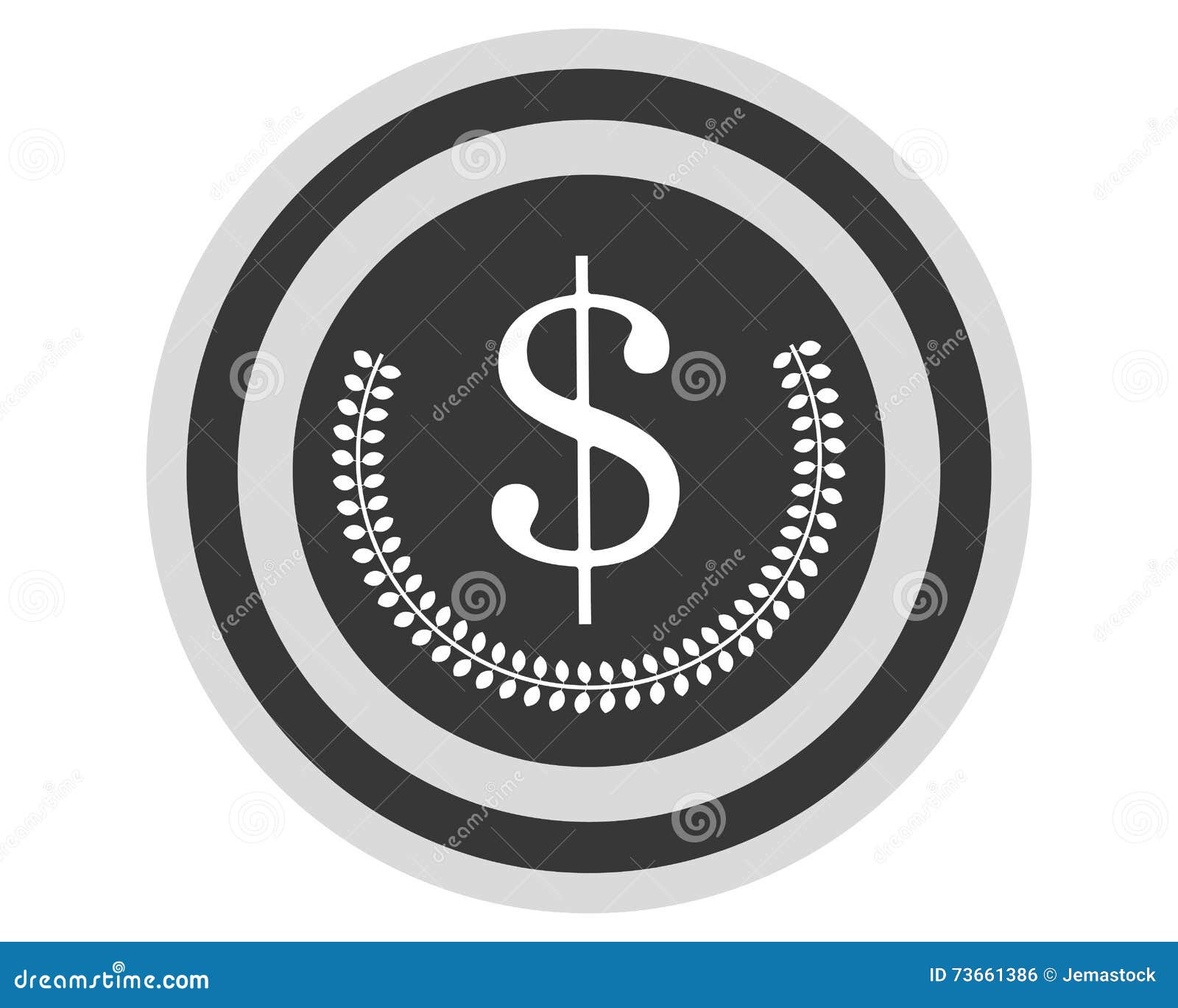 Grey coin icon stock illustration. Illustration of simple - 73661386