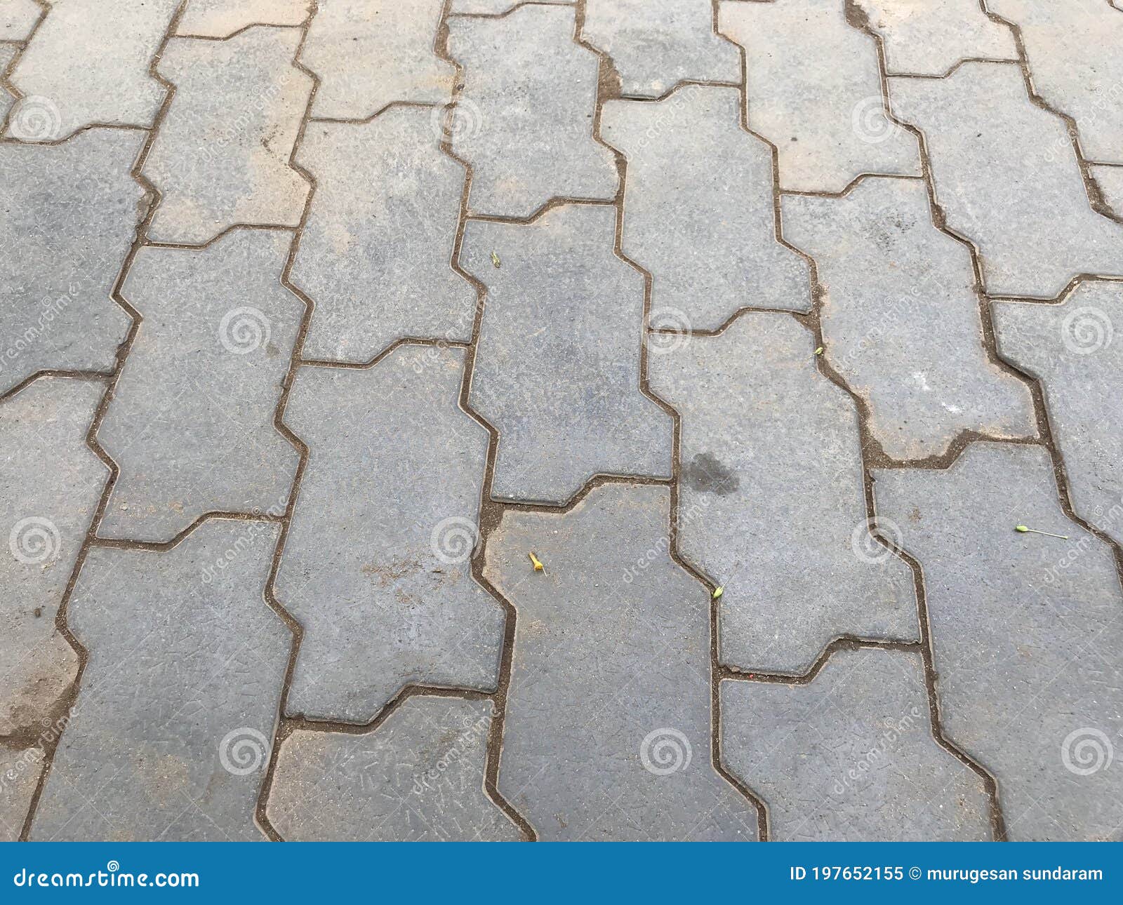 Grey Color Interlocking Tiles Pattern Background Tiles in the Streets ...