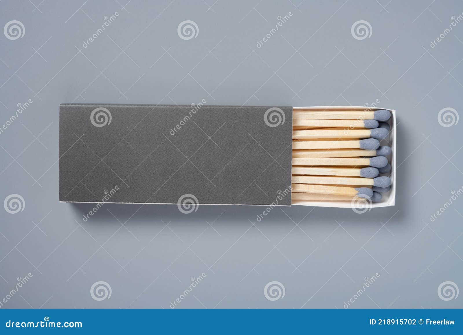 A Grey Color Matchbox and Grey Match Sticks on a Grey Background Stock ...