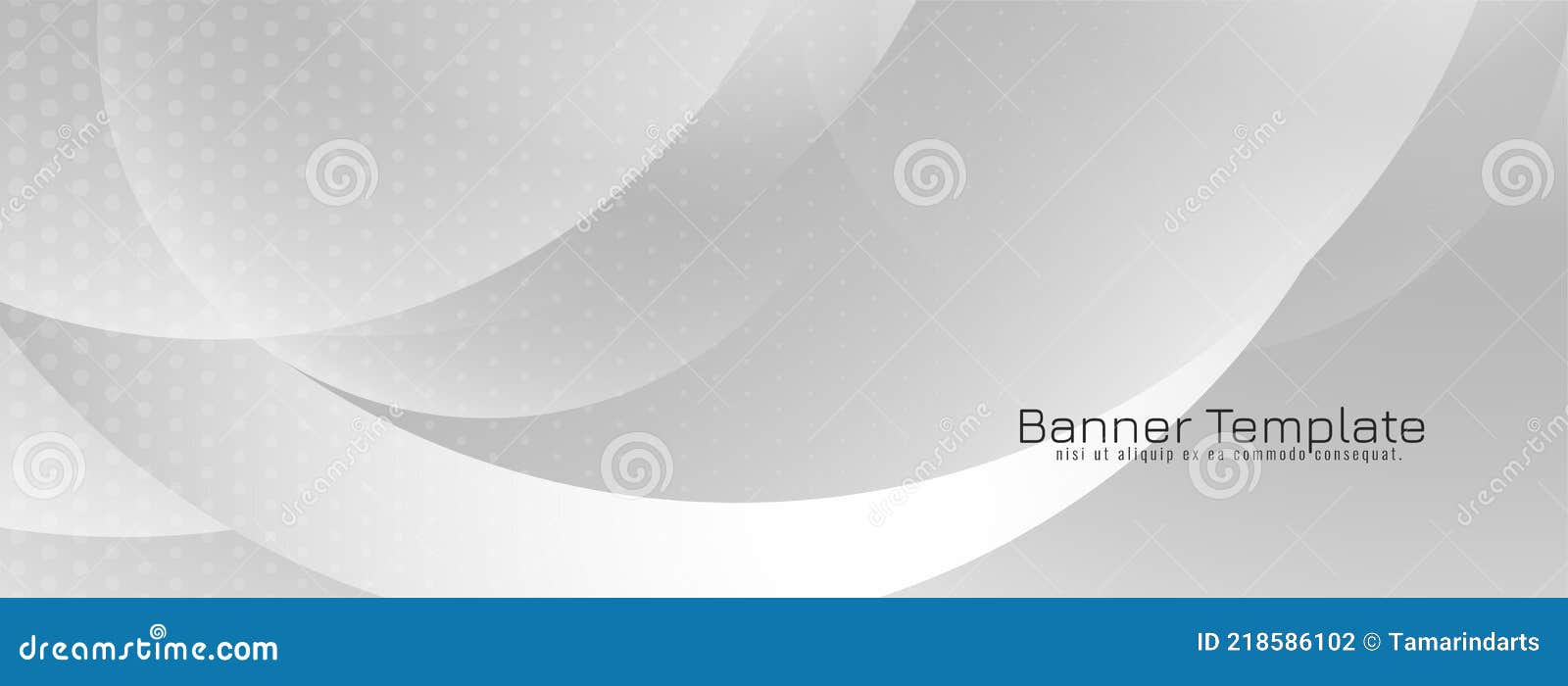 Grey Color Modern Wave Style Banner Stock Vector - Illustration of ...