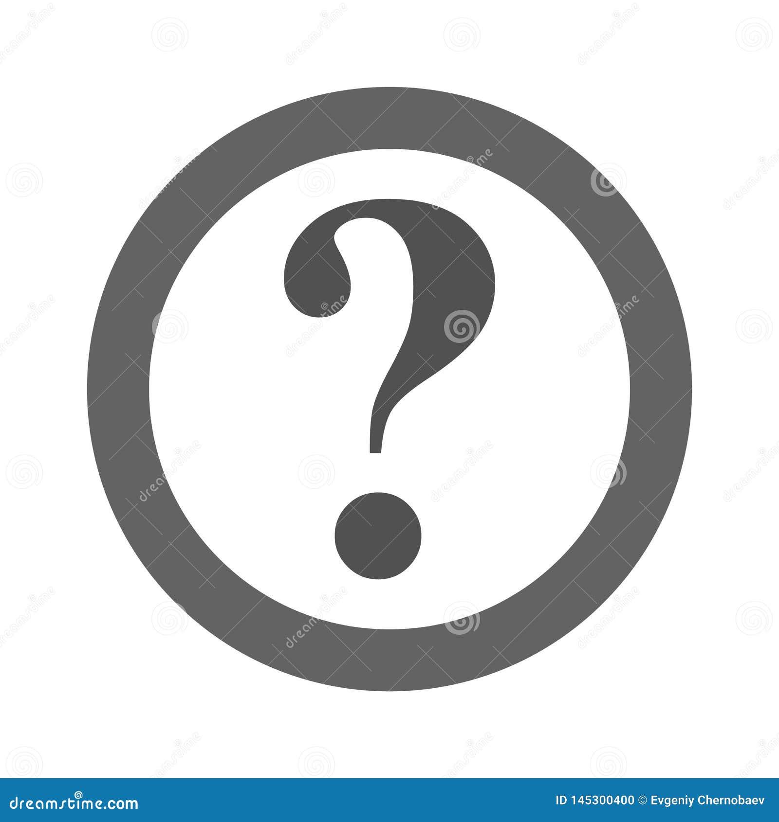 Grey Color Question Mark in Circle. Question Sign Icon Vector Eps10 ...