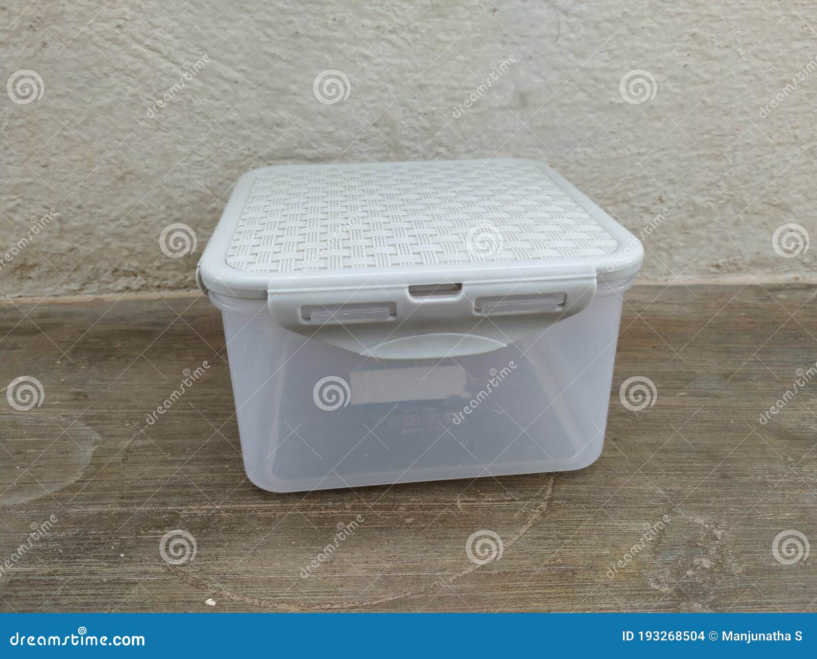 Grey Color Square Shaped Plastic Lunch Box Stock Photo - Image of pack ...