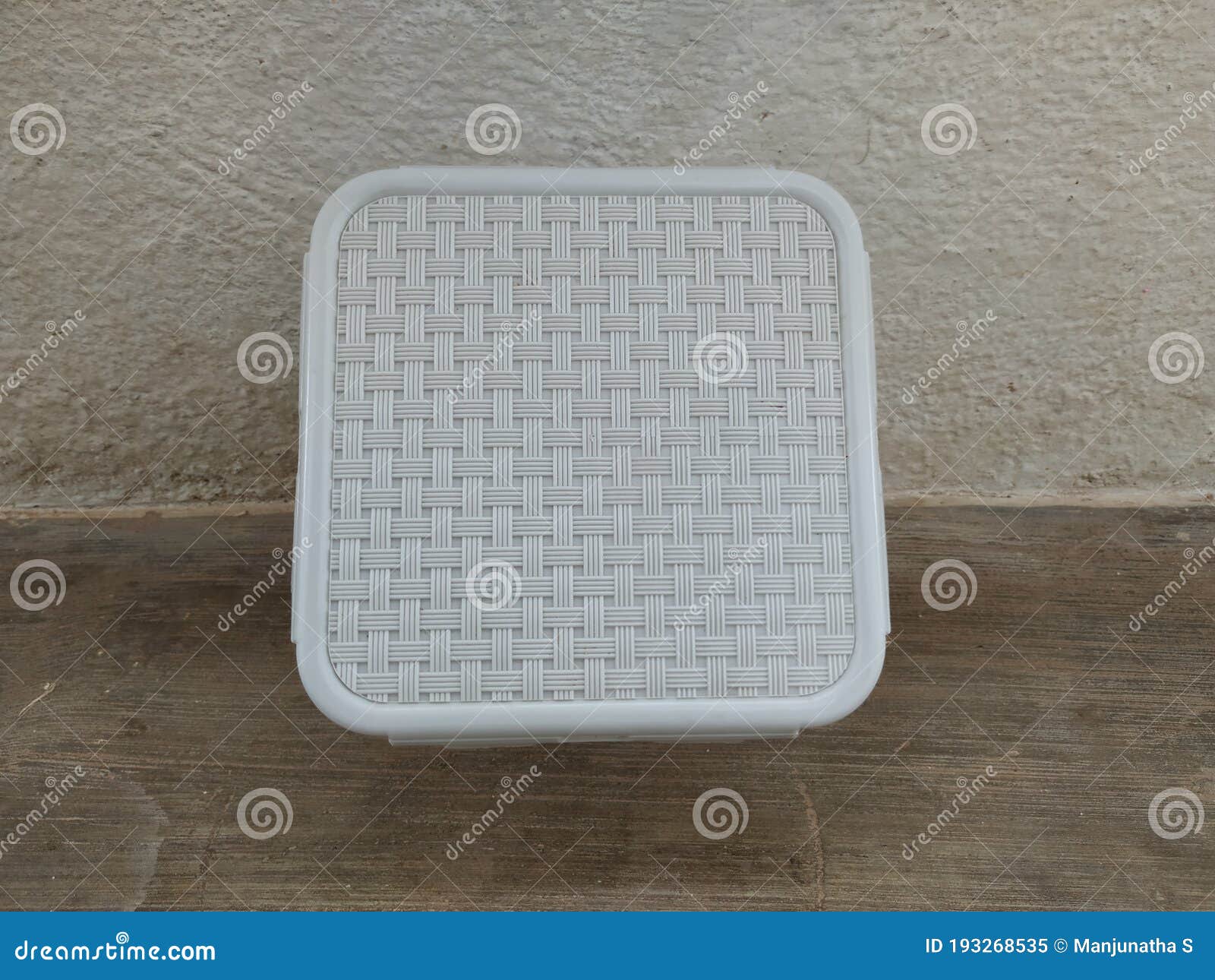 Grey Color Square Shaped Plastic Lunch Box Stock Image - Image of ...
