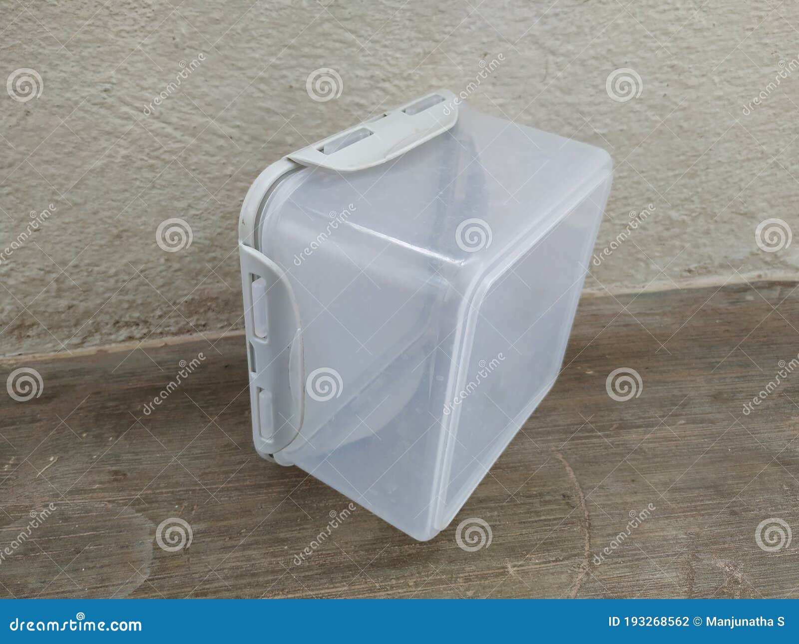 Grey Color Square Shaped Plastic Lunch Box Stock Photo - Image of ...
